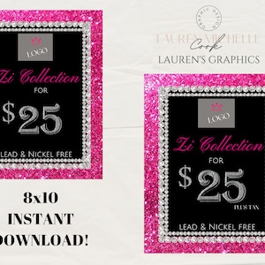Jewelry Sign and Display Digital Download, Jewelry Table Signs, Pink ...