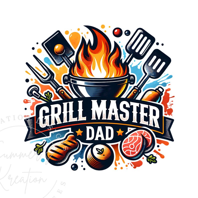 Grill Master Dad PNG | BBQ Father’s Day Sublimation Design | King of ...