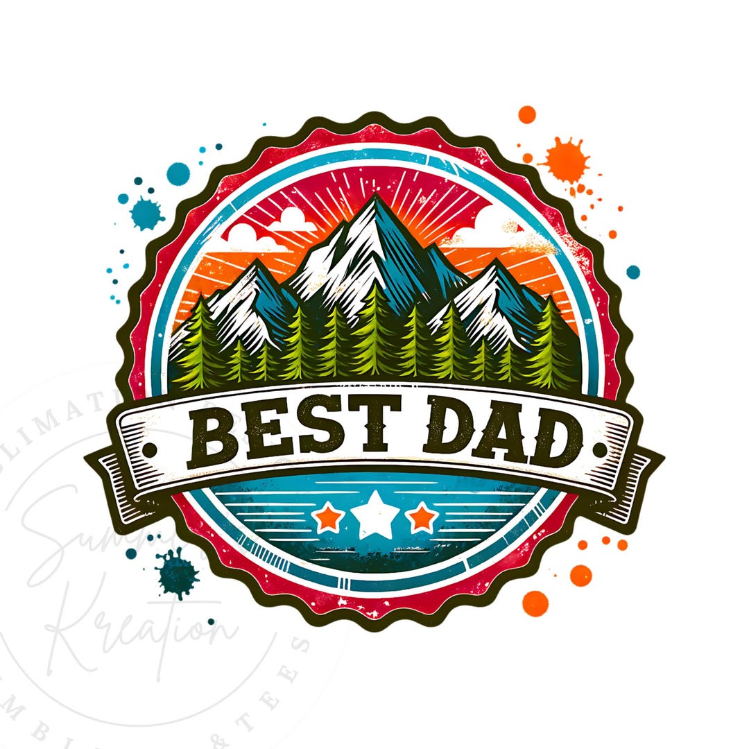 Best Dad Badge PNG | Father’s Day Sublimation Design | Trophy Dad Shirt ...