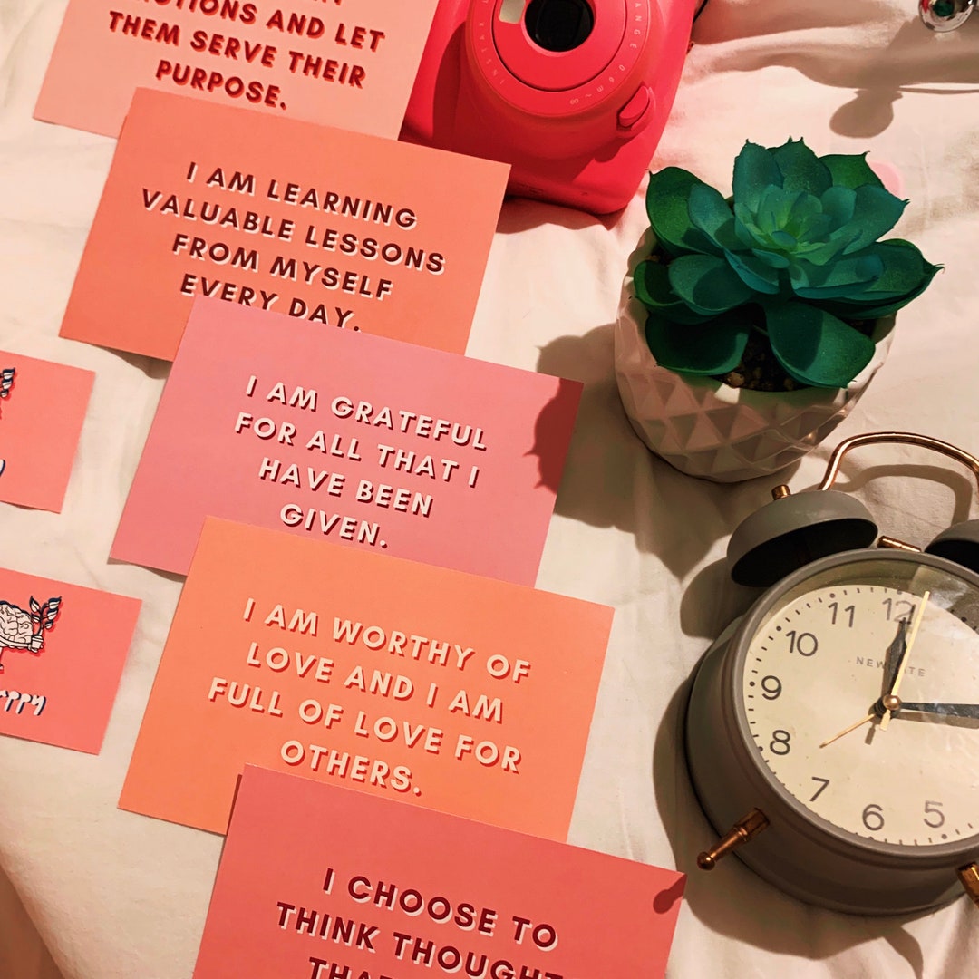 Positive Affirmations / Daily Mantra Postcards (pack of 5) | Positive ...