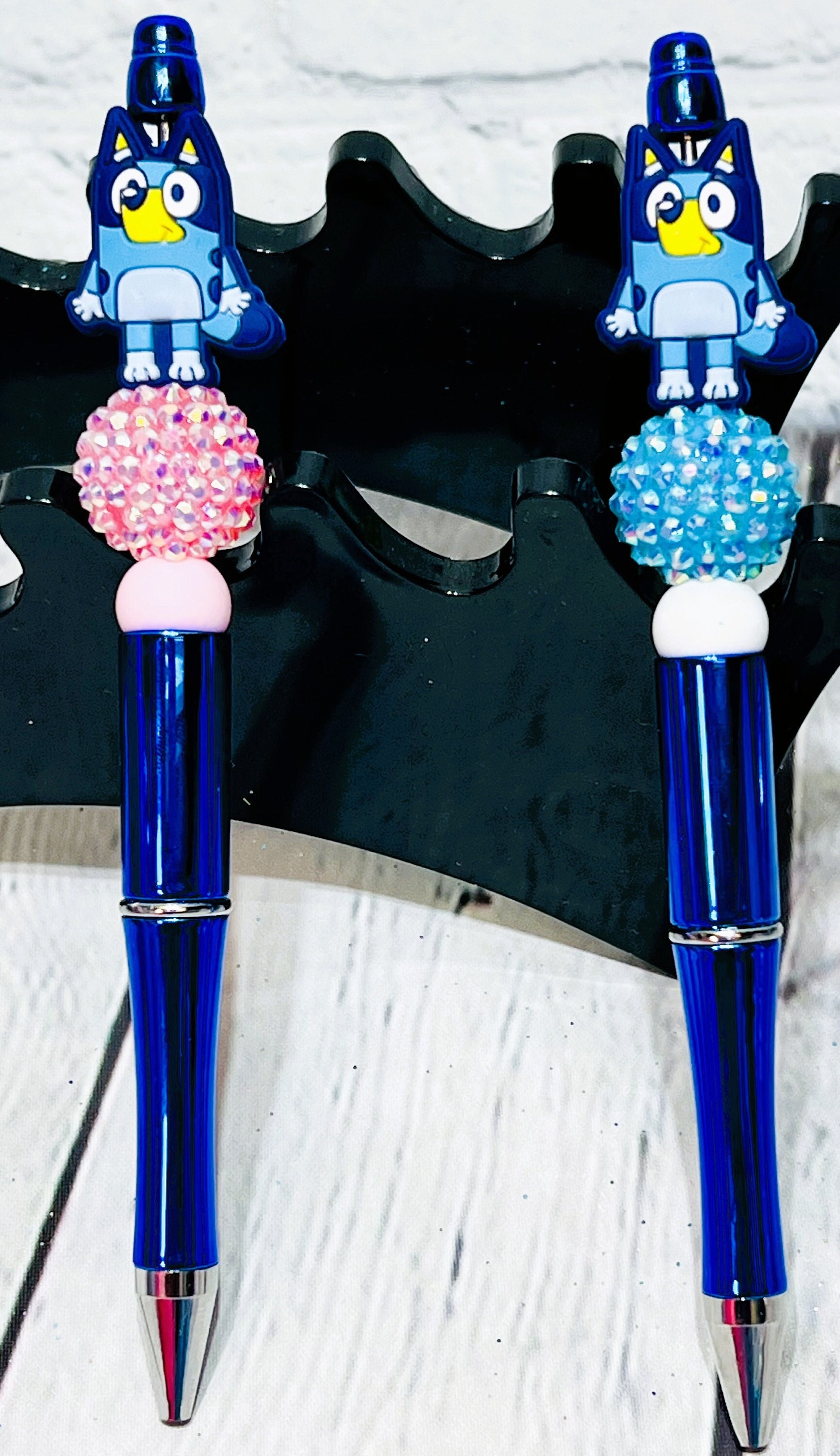 Cute Blue Dog Beaded Pen/beautiful Character Pen/dog Beaded Pens/school ...
