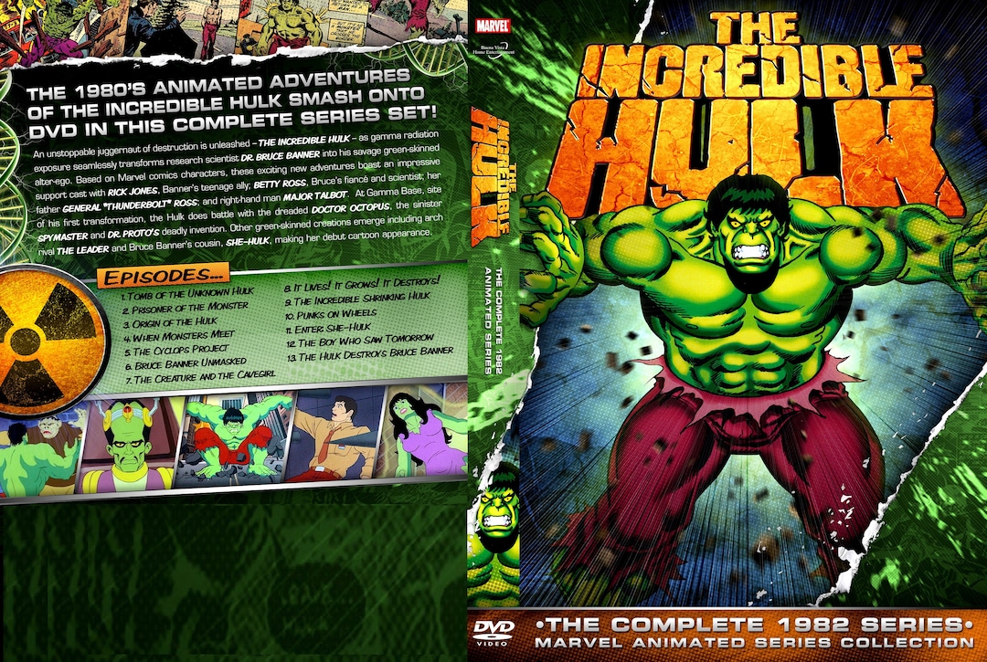 The Incredible Hulk Complete 1982 Animated Series 2 DVD Set - Etsy