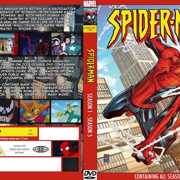 Spiderman Animated Complete Series Dvd - Etsy
