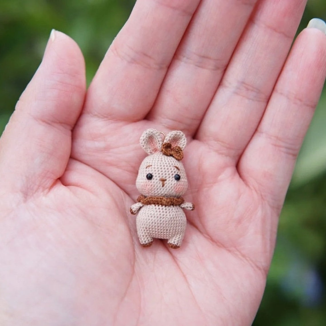 Microcrochet Bunny Miniature Amigurumi Tiny Animal - Etsy