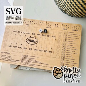 Dice Football Svg, Football Game Board Laser Cut File, Glowforge Svg ...