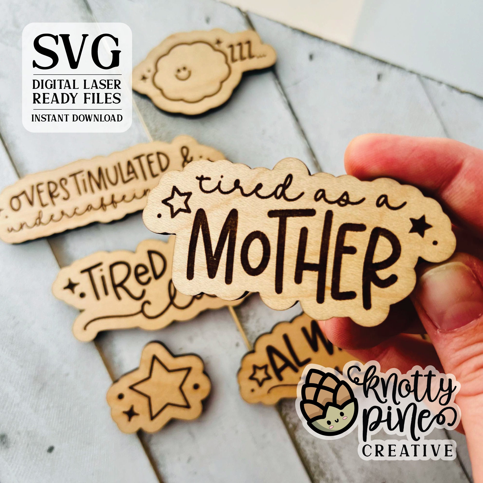 Mom Magnets Svg, Mom Gift Svg, Tired Moms Club, Tired as a Mother ...