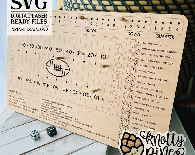 Football Dice Board Game Template for CNC and Laser - Etsy Canada