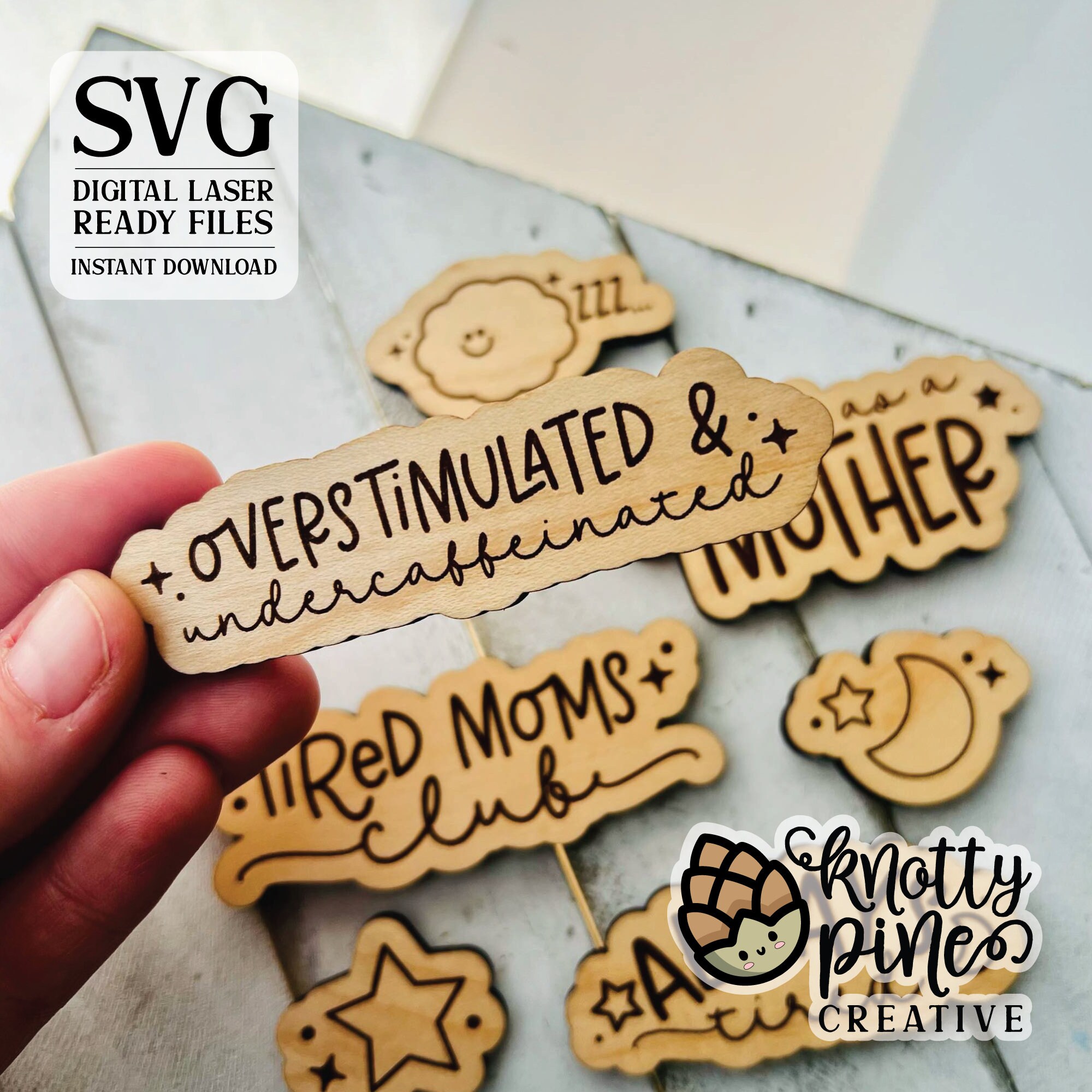 Mom Magnets Svg, Mom Gift Svg, Tired Moms Club, Tired as a Mother ...
