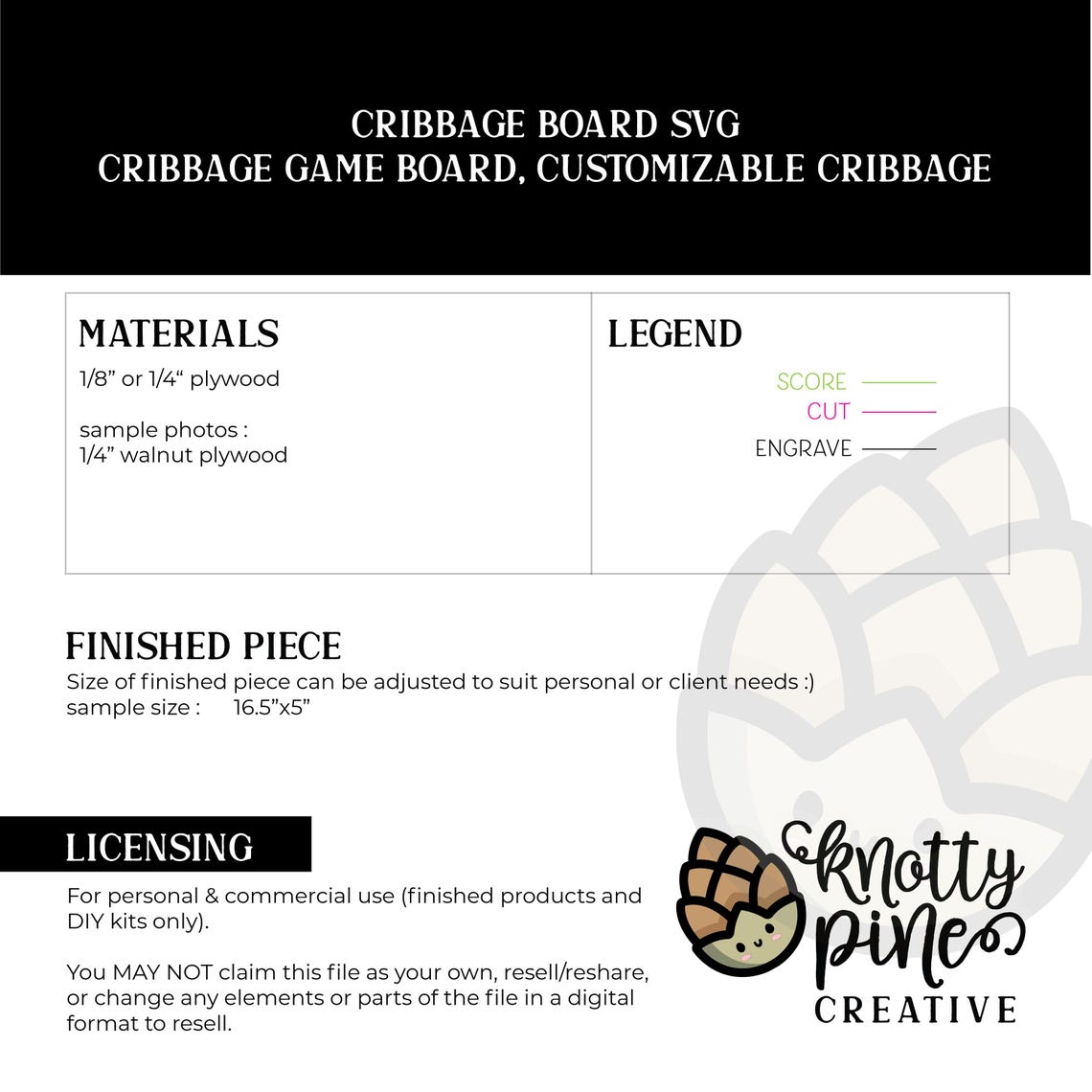 Cribbage Game Board Svg, Game Board Cribbage Laser Cut File, Glowforge ...