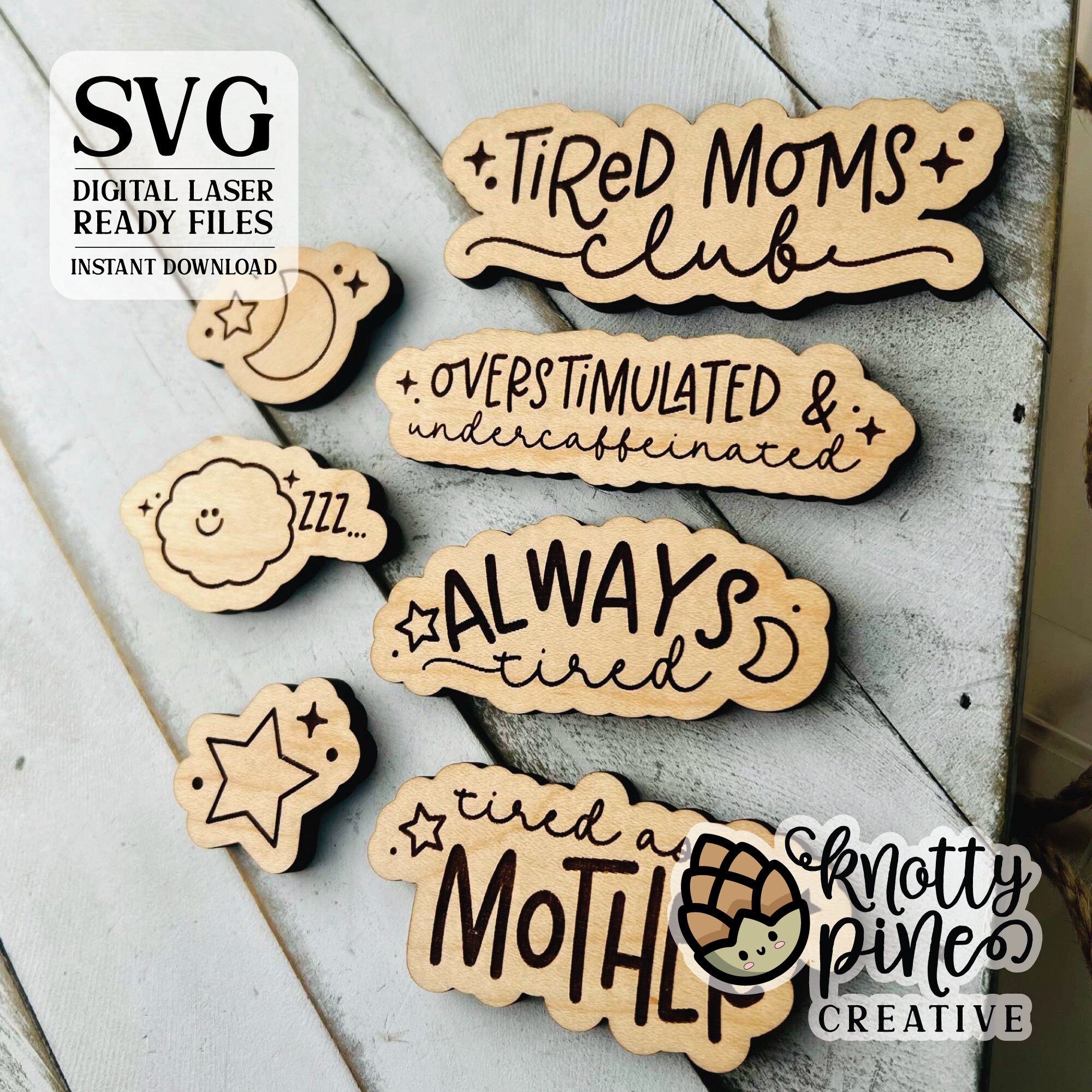 Mom Magnets Svg, Mom Gift Svg, Tired Moms Club, Tired as a Mother ...