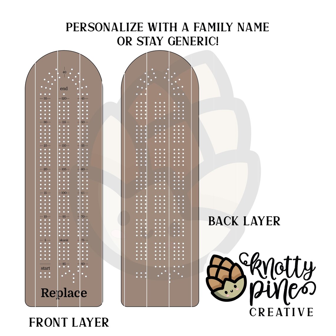 Cribbage Game Board Svg, Game Board Cribbage Laser Cut File, Glowforge ...