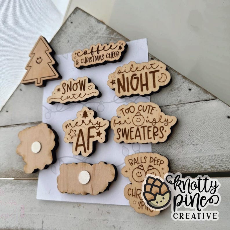 Christmas Magnet SVG Bundle | Laser Cut & Engrave Files | Holiday ...