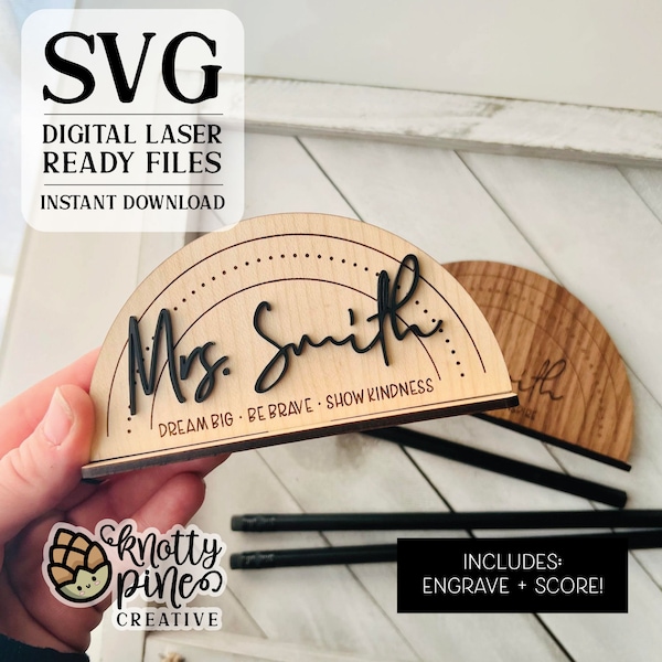 Laser Cut Desk Name Sign - Etsy