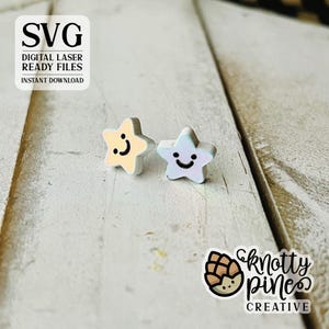 Earrings Svg, Cute Earring Bundle, Kawaii Laser Cut File, Kids Earrings ...