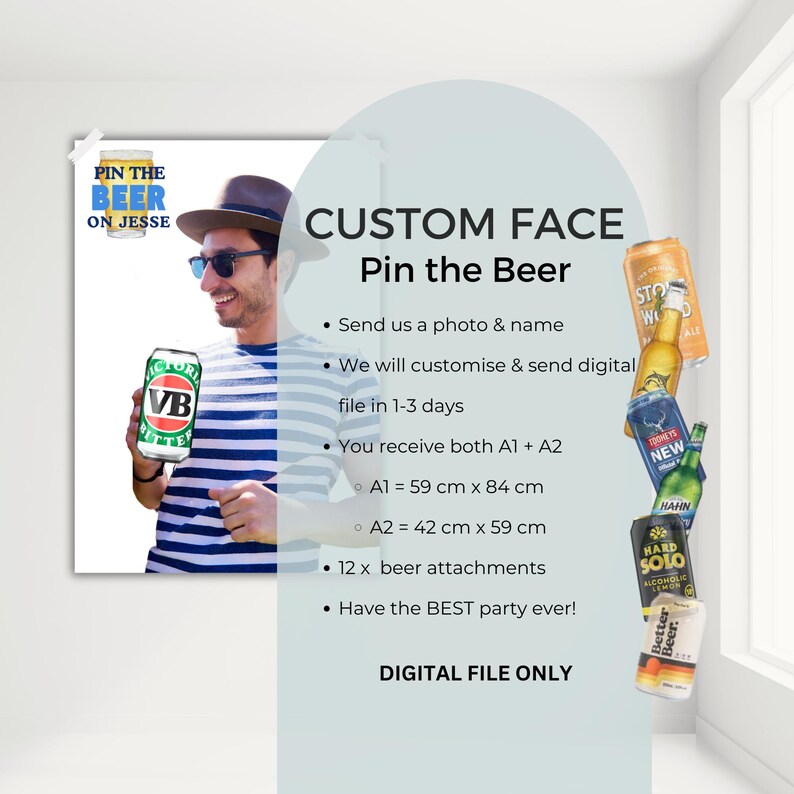 Custom 'pin the Beer' Party Game | Printable Bucks or Stag Do Birthday ...