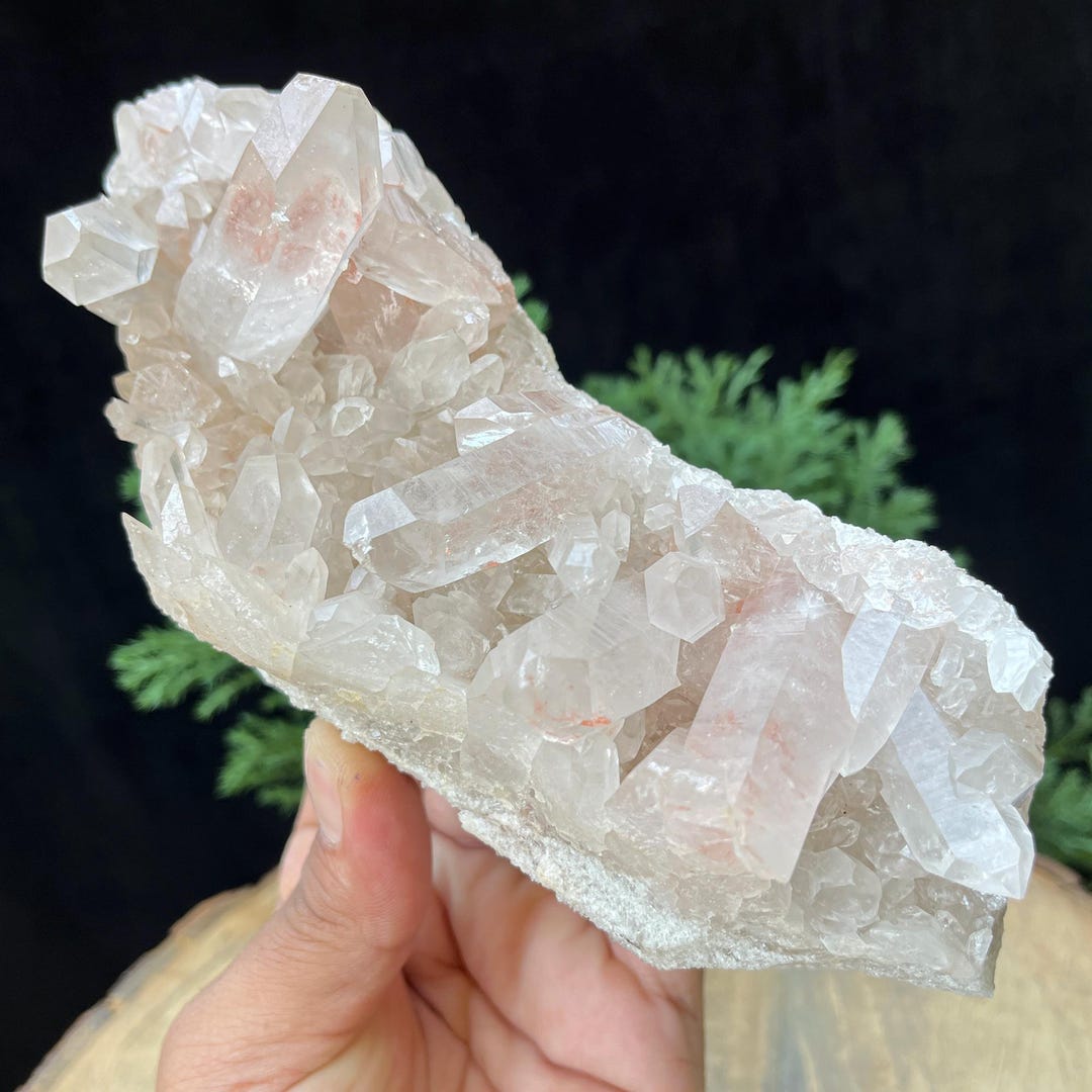 Natural Multi Point Pink Quartz Crystal 885gm Himalayan Quartz ...