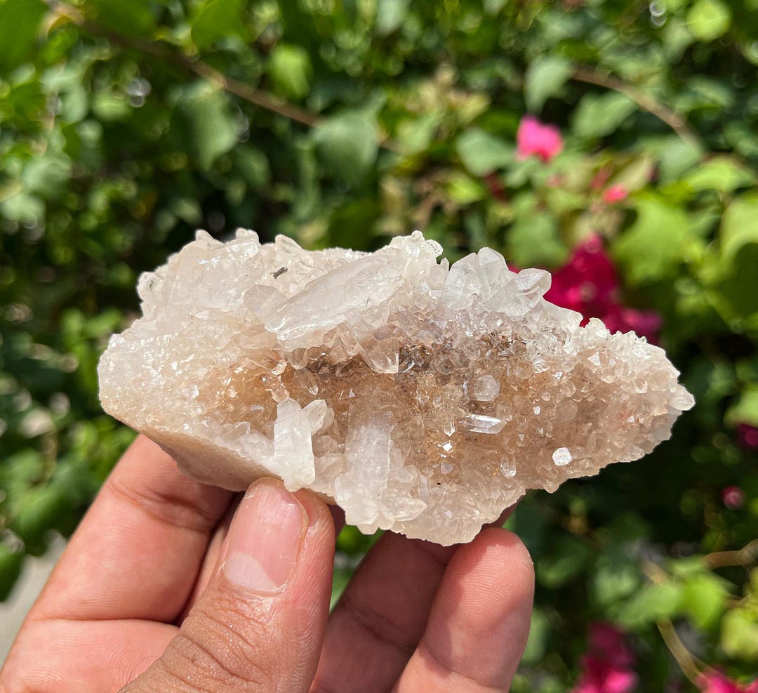 Amazing Multi Point Pink Samadhi Quartz, 120gm Manikaran Quartz, Pink ...