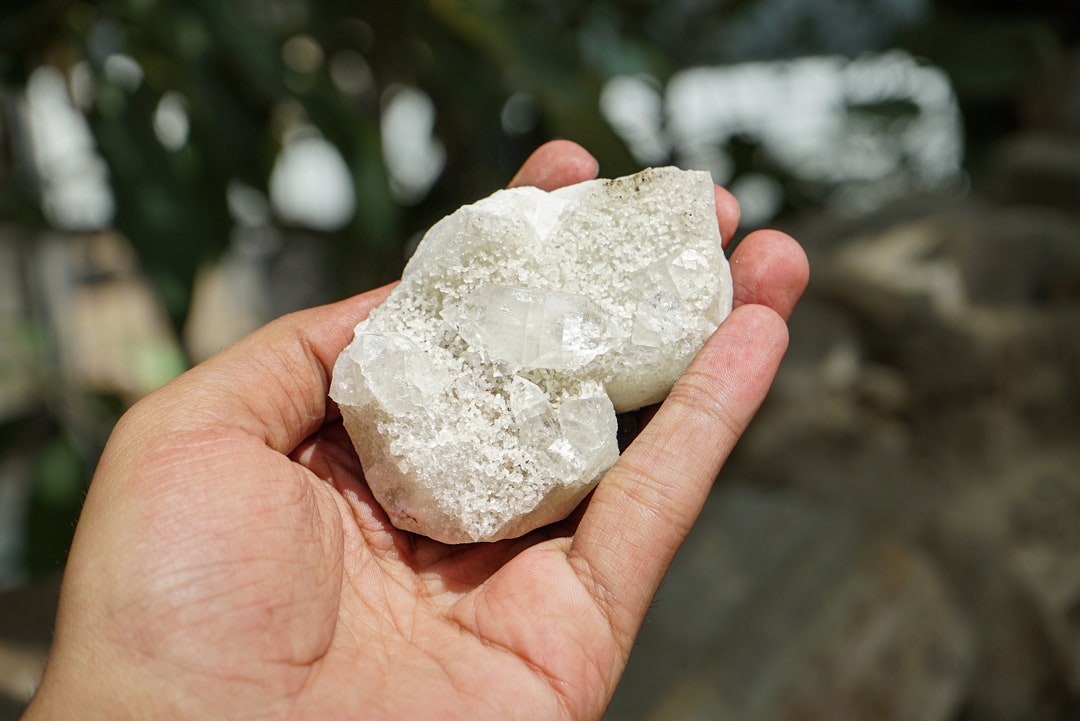 Natural White Apophyllite Cluster Rough 199gm Raw Apophyllite - Etsy