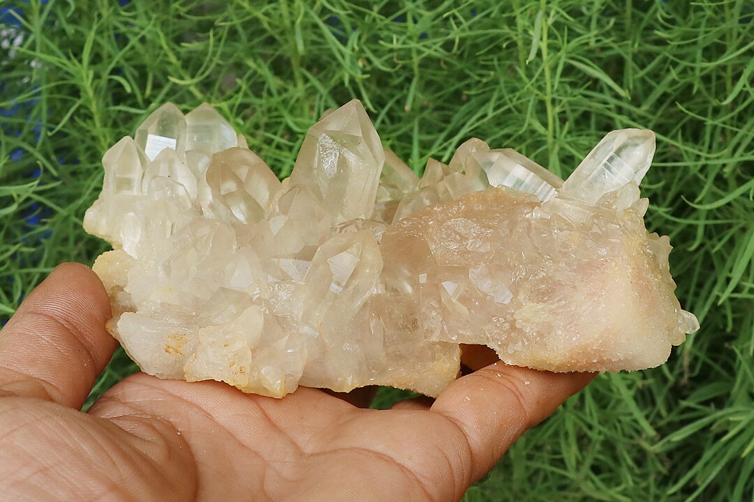 Amazing White Samadhi Quartz Cluster Stone Rough 274gm Beautiful Multi ...