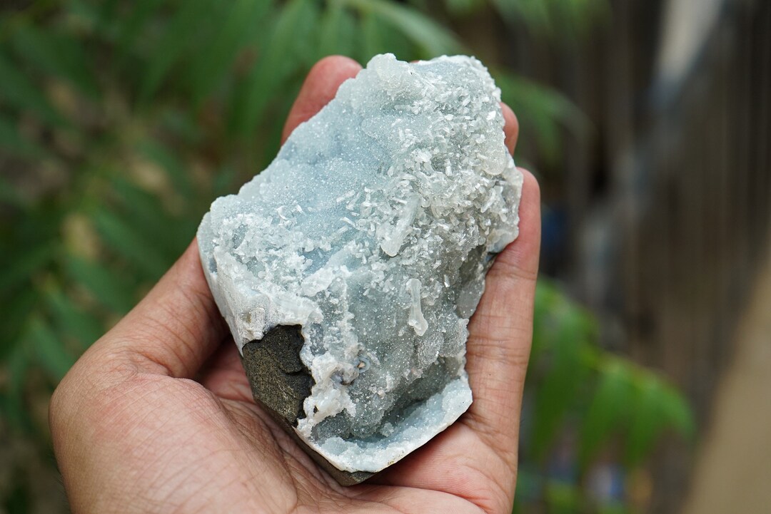 Natural Chalcedony Apophyllite Rough, 405gm Mineral Specimen, Raw ...