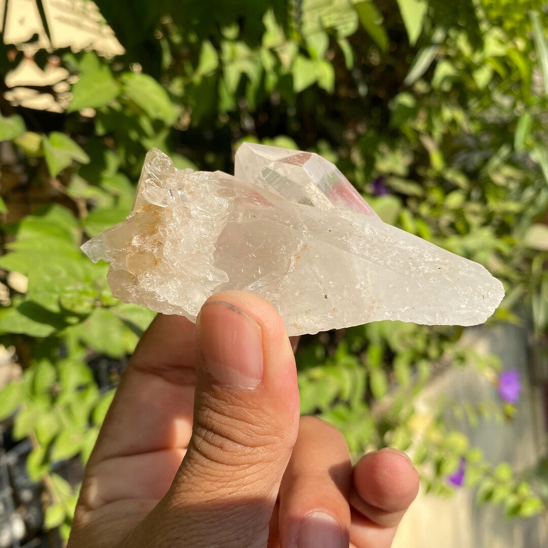 White Samadhi Quartz 150gm Himalayan Manikaran Yellow Quartz Crystal ...