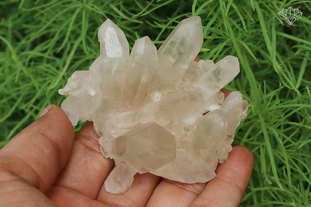 Natural White Samadhi Quartz Cluster Stone Rough 205gm Beautiful Multi ...