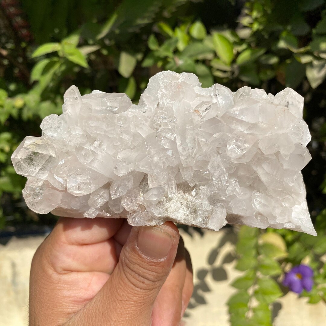 Himalayan Samadhi Quartz, 210gm Healing Cluster Rough, Natural White ...