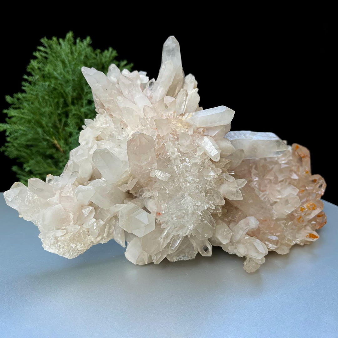 1.695kg Natural Pink Samadhi Quartz Large Crystal Cluster Himalayan ...