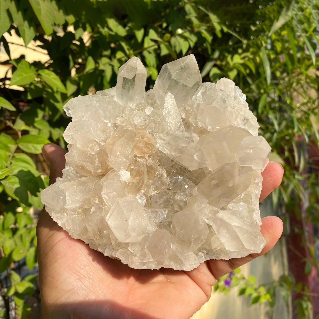 Himalayan Quartz Multi-pointed Cluster – 780 G Healing Crystal, Natural ...