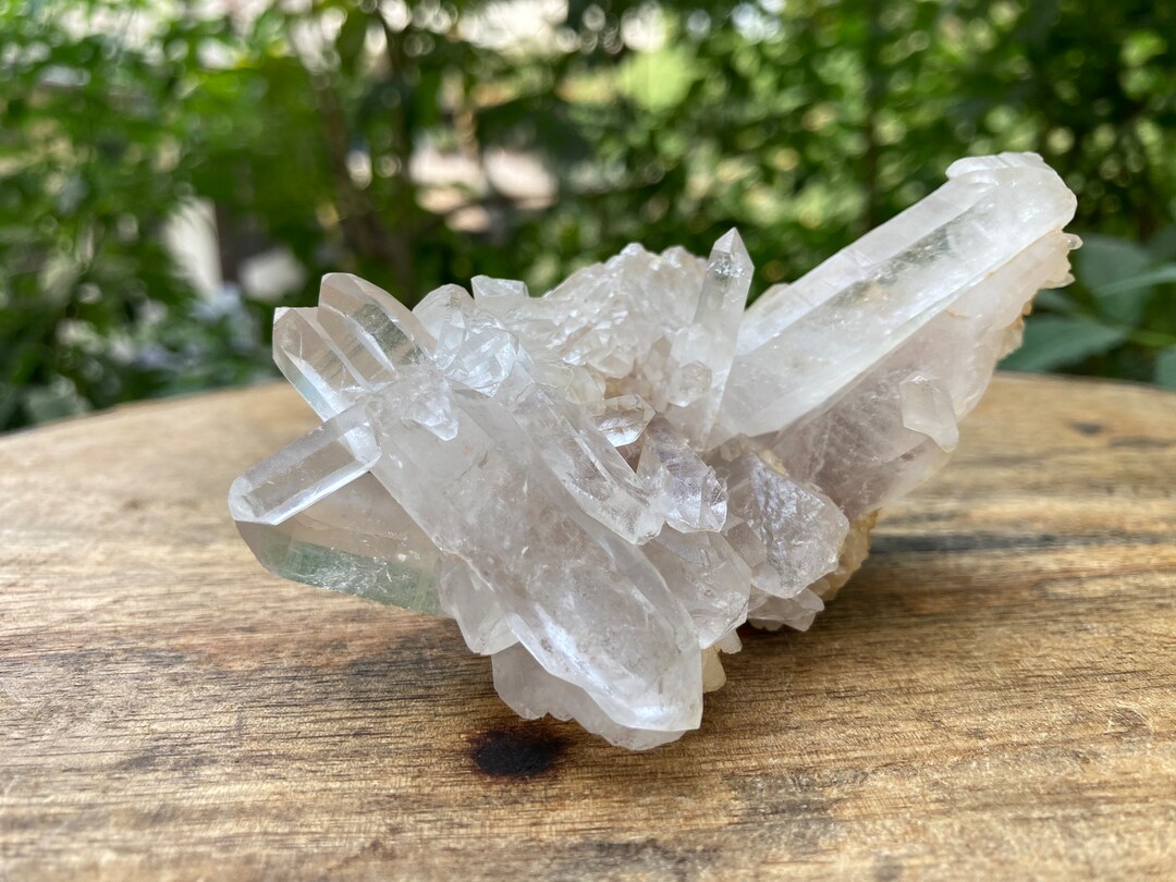 Beautiful Multi Point White Samadhi Quartz Crystal Stone Rough, 150gm ...