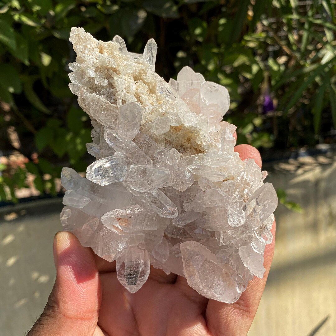 Natural Himalayan Pink Samadhi Quartz Phantom Crystal, Fire Quartz ...