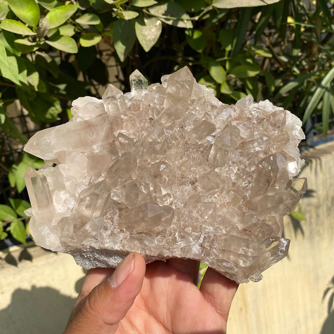 Himalayan Samadhi Quartz, Smoky Quartz Crystals Clusters, 720gm Quartz ...