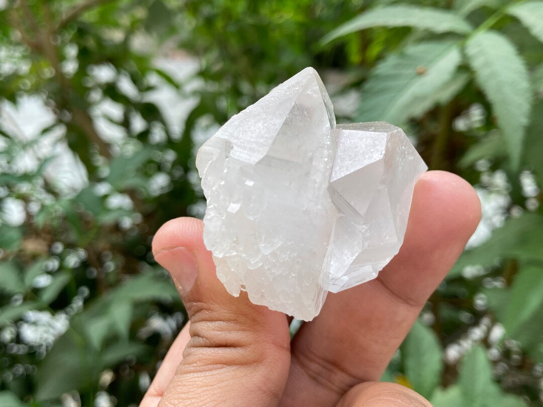 Amazing White Samadhi Quartz Cluster Stone Rough 74gm Unique Multi ...