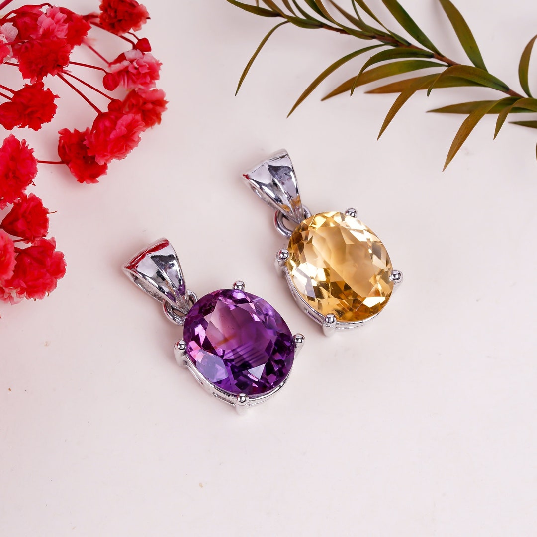 Elegant Multi Gemstone Pendant, Gemstone Pendant, Multi Color Pendant ...