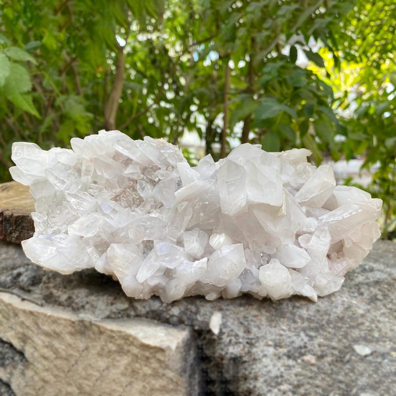 White Quartz Crystal 1110g Natural Healing Mineral Specimen Rough Stone ...