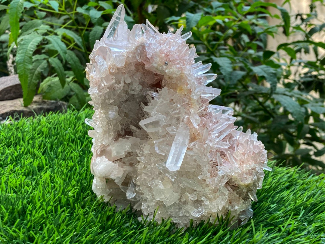 Himalayan Quartz Cluster White and Pink Quartz Pointed White Himalayan ...
