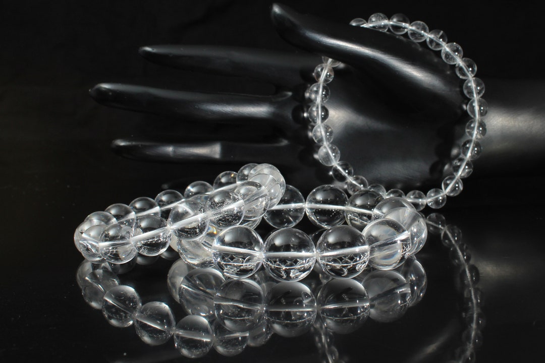 Natural White Samadhi Quartz Beads Bracelet Quartz Stone - Etsy