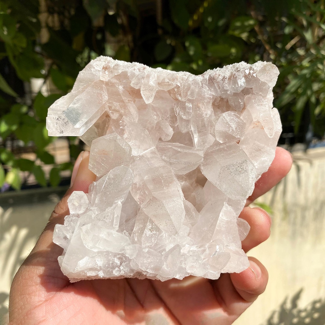 Himalayan Pink Quartz, Manikaran Pink Samadhi Quartz, 445gm Healing ...