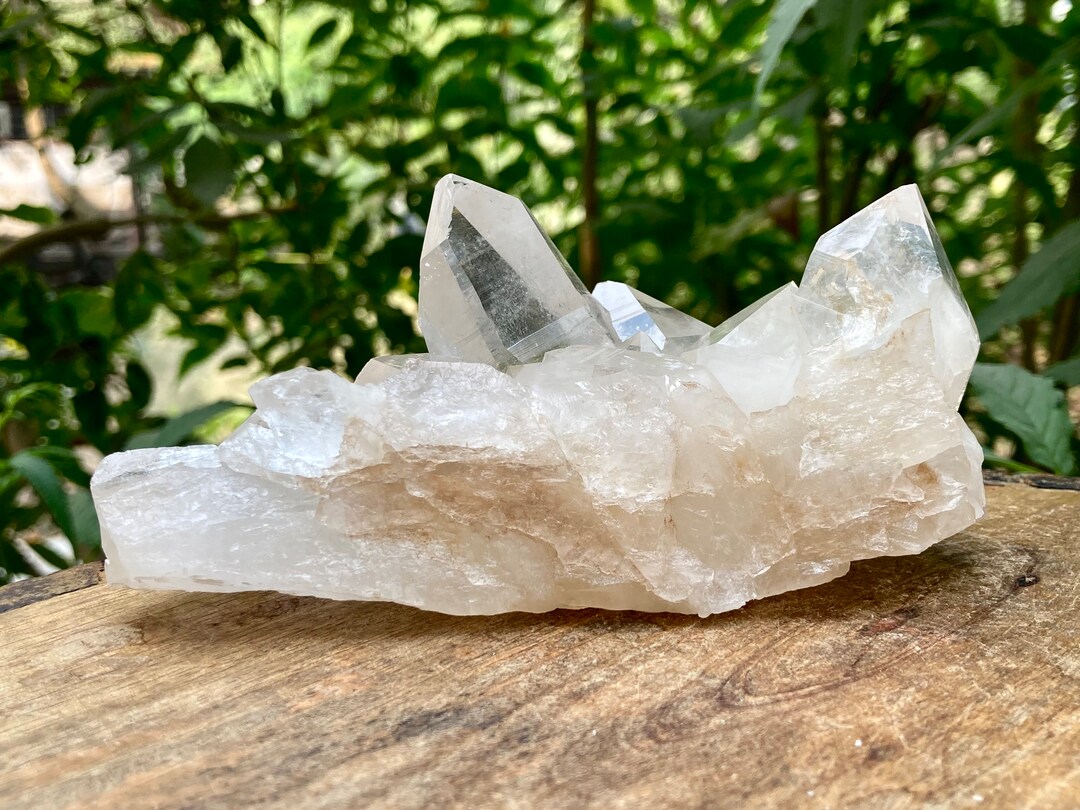 Natural White Samadhi Quartz Cluster Stone Rough 325gm Beautiful Multi ...