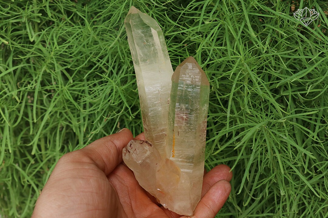 Wonderful Twin Point White Samadhi Quartz Crystal Rough 285gm Rock ...