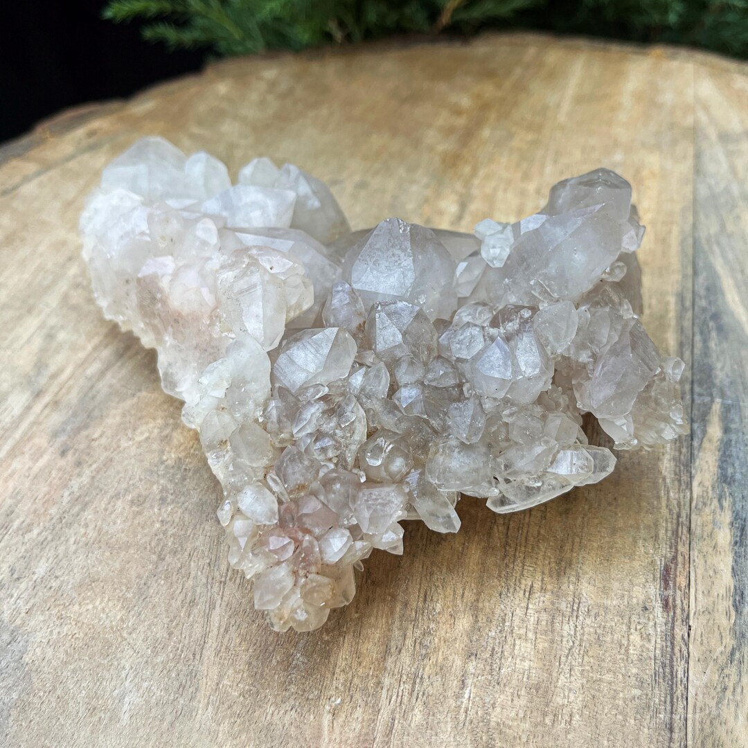 Pink Samadhi Quartz Cluster Stone, Rough 270gm Natural Himalayan Quartz ...