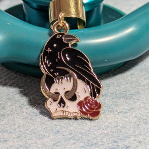 Raven Stethoscope Charm, Charm, Stethoscope, Nurse, Veterinary ...