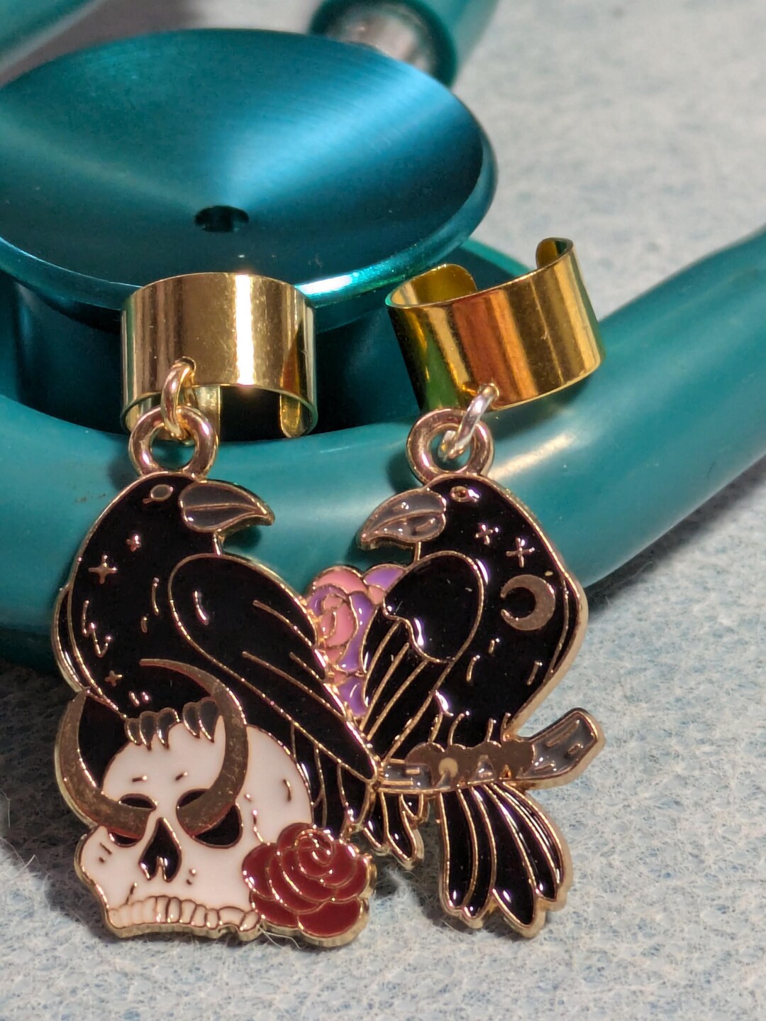 Raven Stethoscope Charm, Charm, Stethoscope, Nurse, Veterinary ...