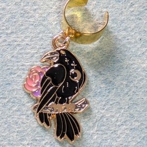 Raven Stethoscope Charm, Charm, Stethoscope, Nurse, Veterinary ...