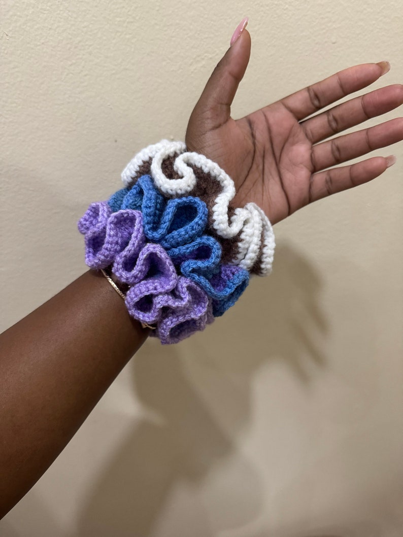Handmade Crochet Scrunchie | Ruffle Scrunchie - Etsy