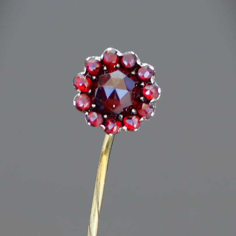 Garnet Stick Pin - Etsy