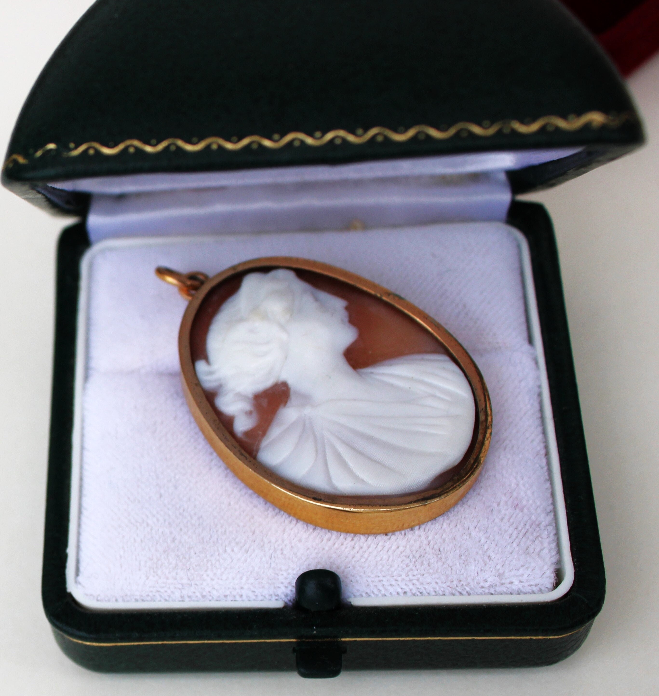 Victorian Handcarved Shell Cameo Pendant - Etsy