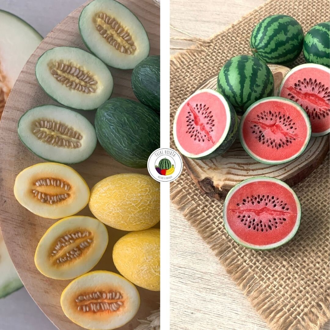 Watermelon Melon Miniature, Educational Toys. Polymer Clay Vegetables ...