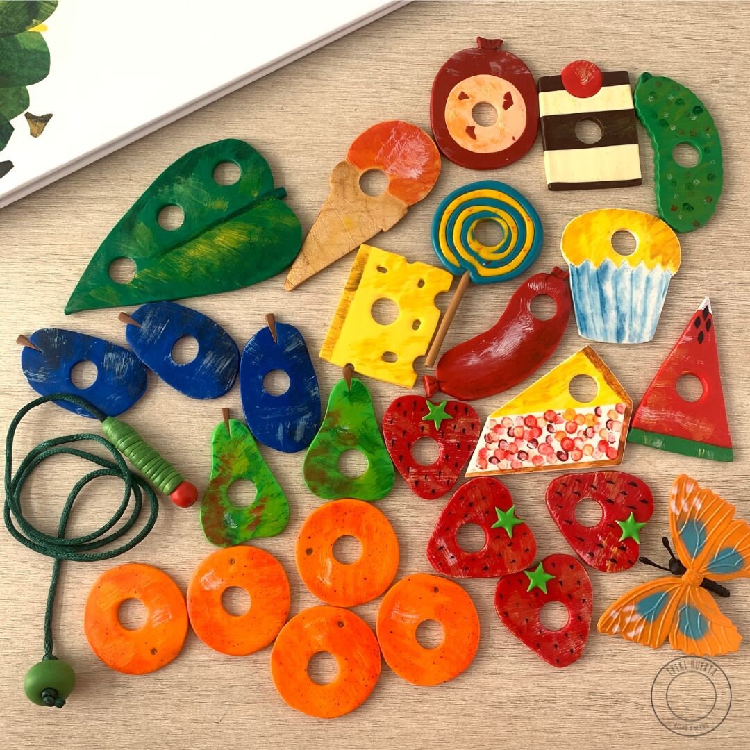Threading Game Hungry Caterpillar. Montessori Game. - Etsy