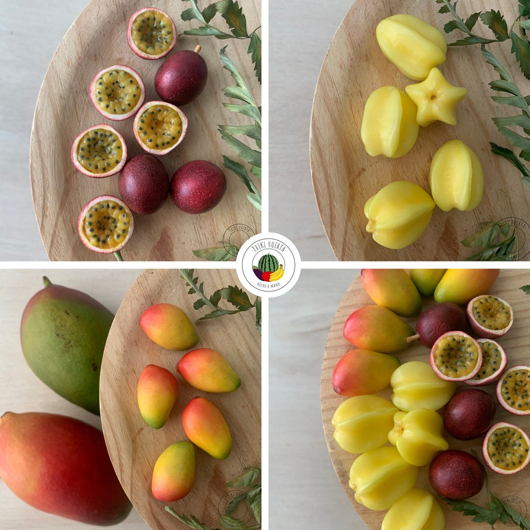 Passion Fruit Mango Star Fruit Miniatures. Educational Toys. Montessori ...